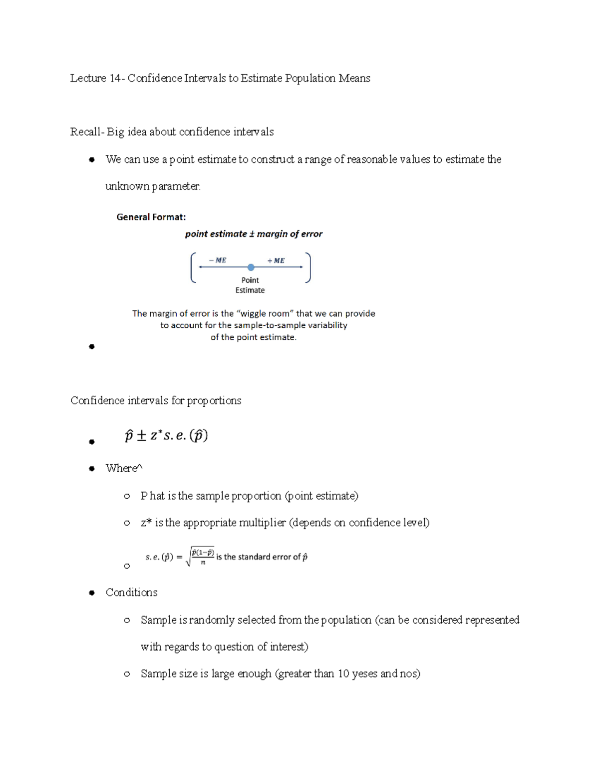 Lecture 14- Confidence Intervals to Estimate Population Means ...