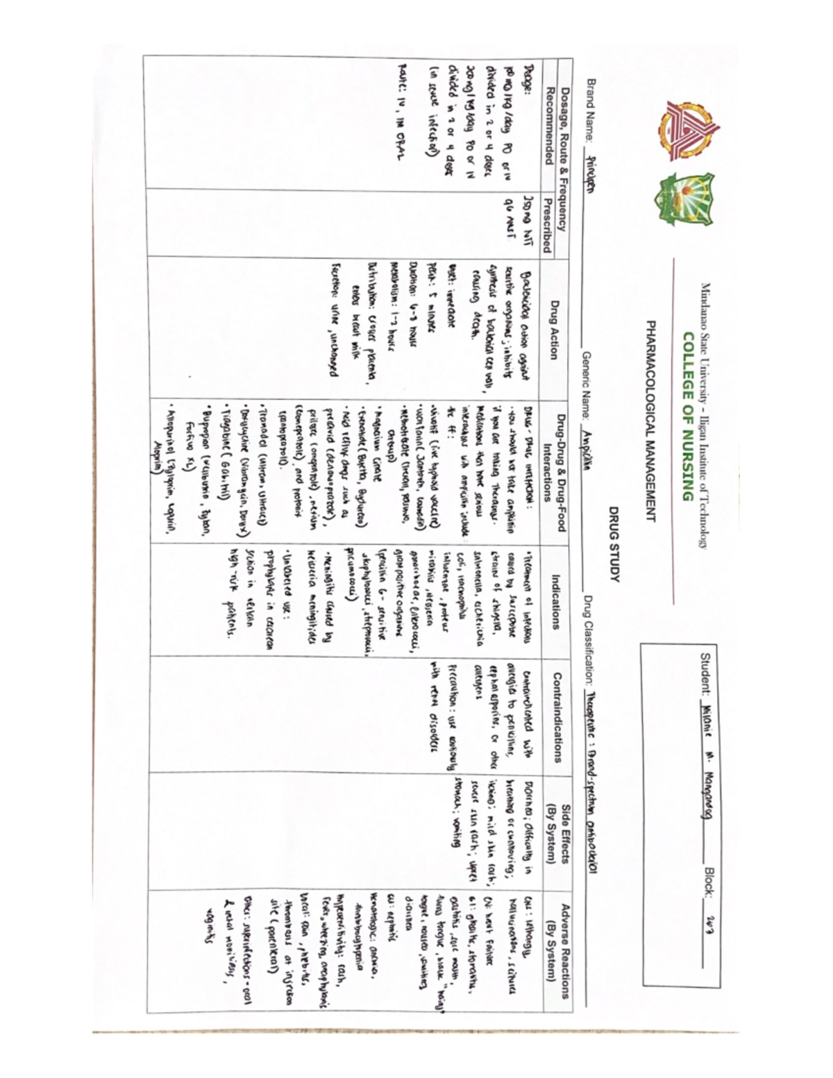 Ampicillin - Pharmacology - Studocu
