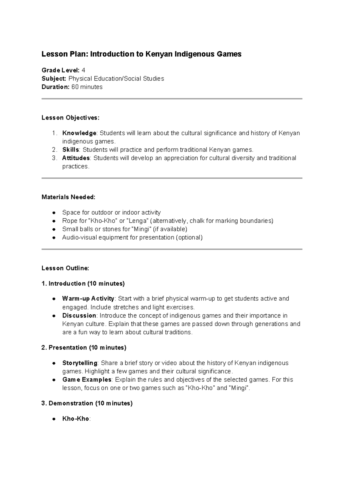 Lesson Plan - How to teach step by step - Lesson Plan: Introduction to ...