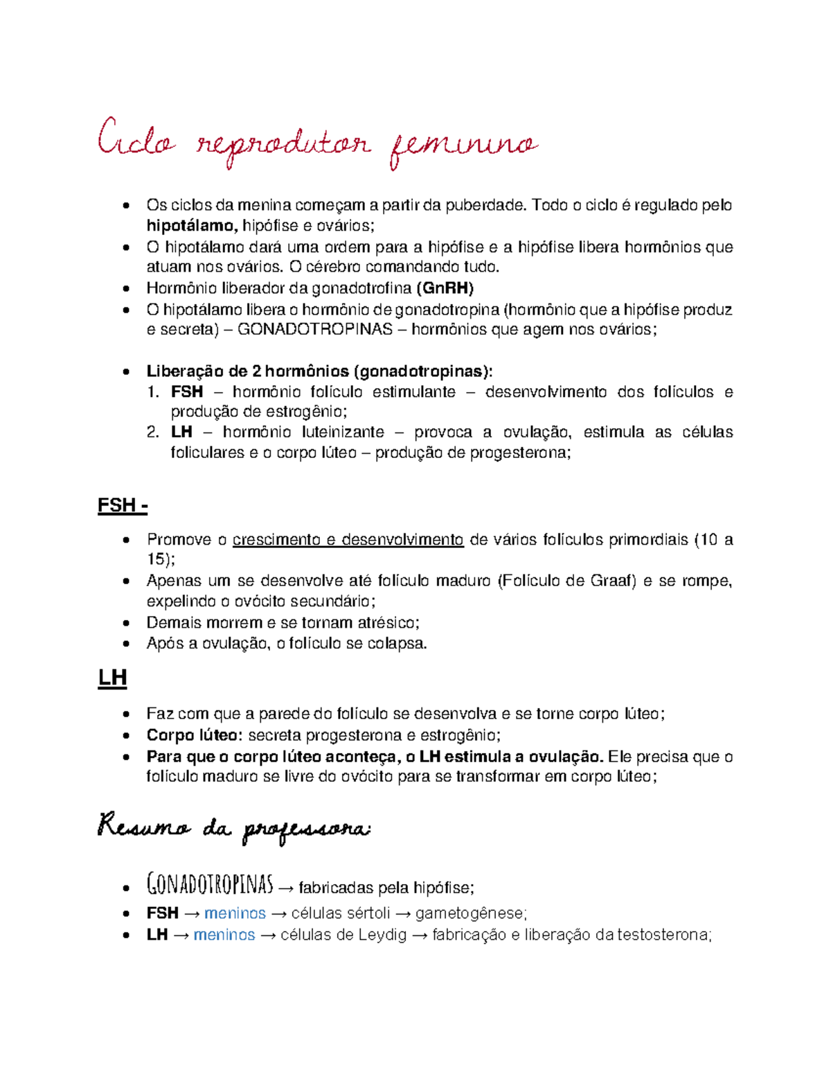Ciclo reprodutor feminino - Warning: TT: undefined function: 32 Ciclo reprodutor feminino Os ...