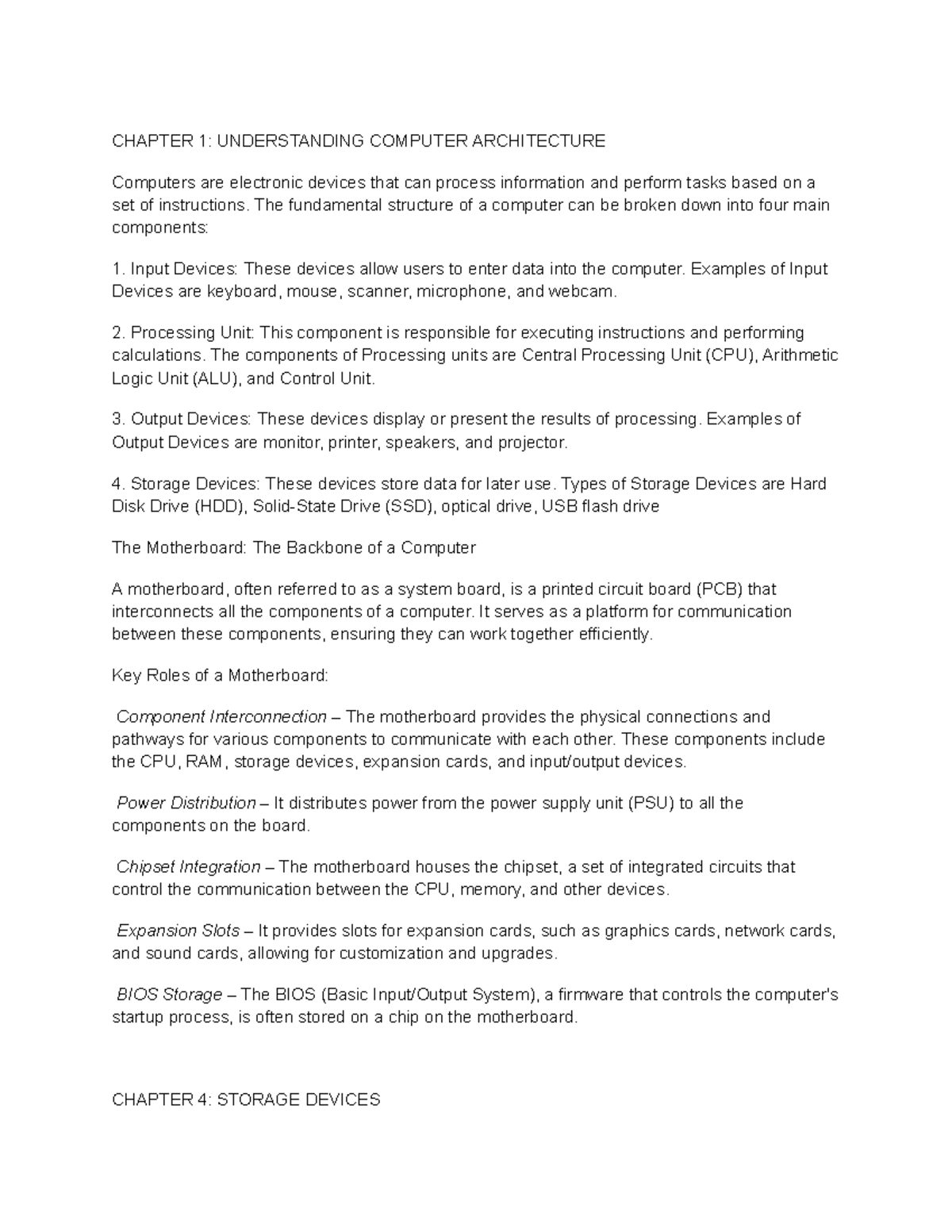 IT 1, 4, 11 - ebook - CHAPTER 1: UNDERSTANDING COMPUTER ARCHITECTURE Computers are electronic ...