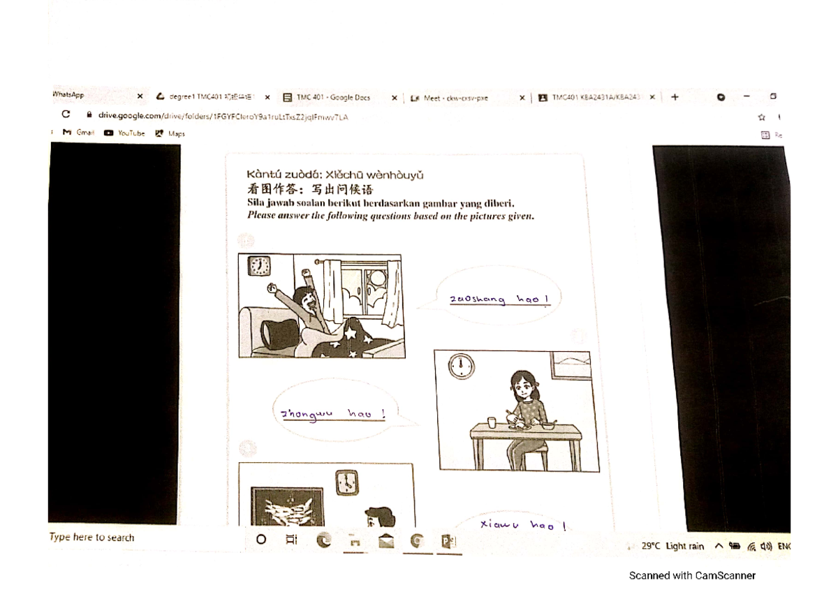 Tugasan Latihan Bab 1 Mandarin Level 1 Uitm Studocu