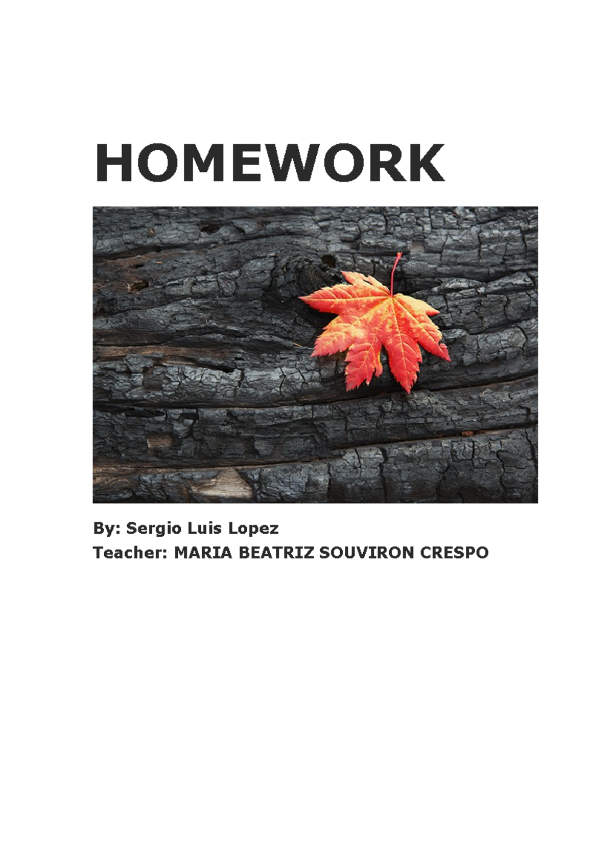 Homework - Es micro - HOMEWORK ####### By: Sergio Luis Lopez ...