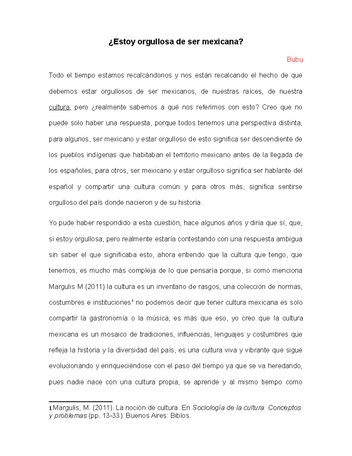 Estoy orgullosa de ser mexicana - ¿Estoy orgullosa de ser mexicana ...