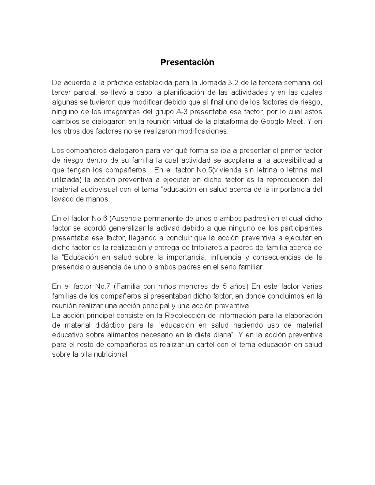 Presentación jornada 3 - Presentación De acuerdo a la práctica ...