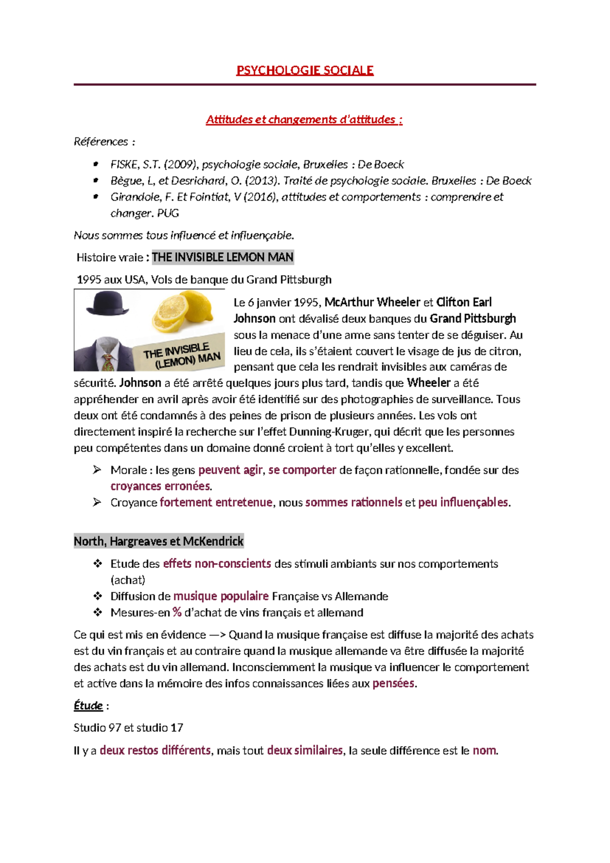 Psychologie Sociale CM J - PSYCHOLOGIE SOCIALE Attitudes et changements ...