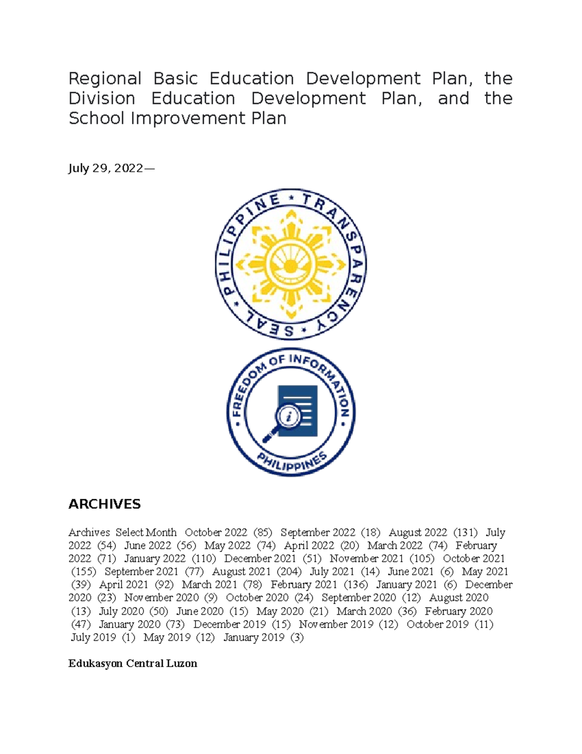 Regional Basic Education Development Plan - In 2015, out of the 42,036 ...