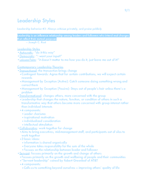 F2F Leadership Techniques - 9/ Human Development Leadership behavior #3 ...