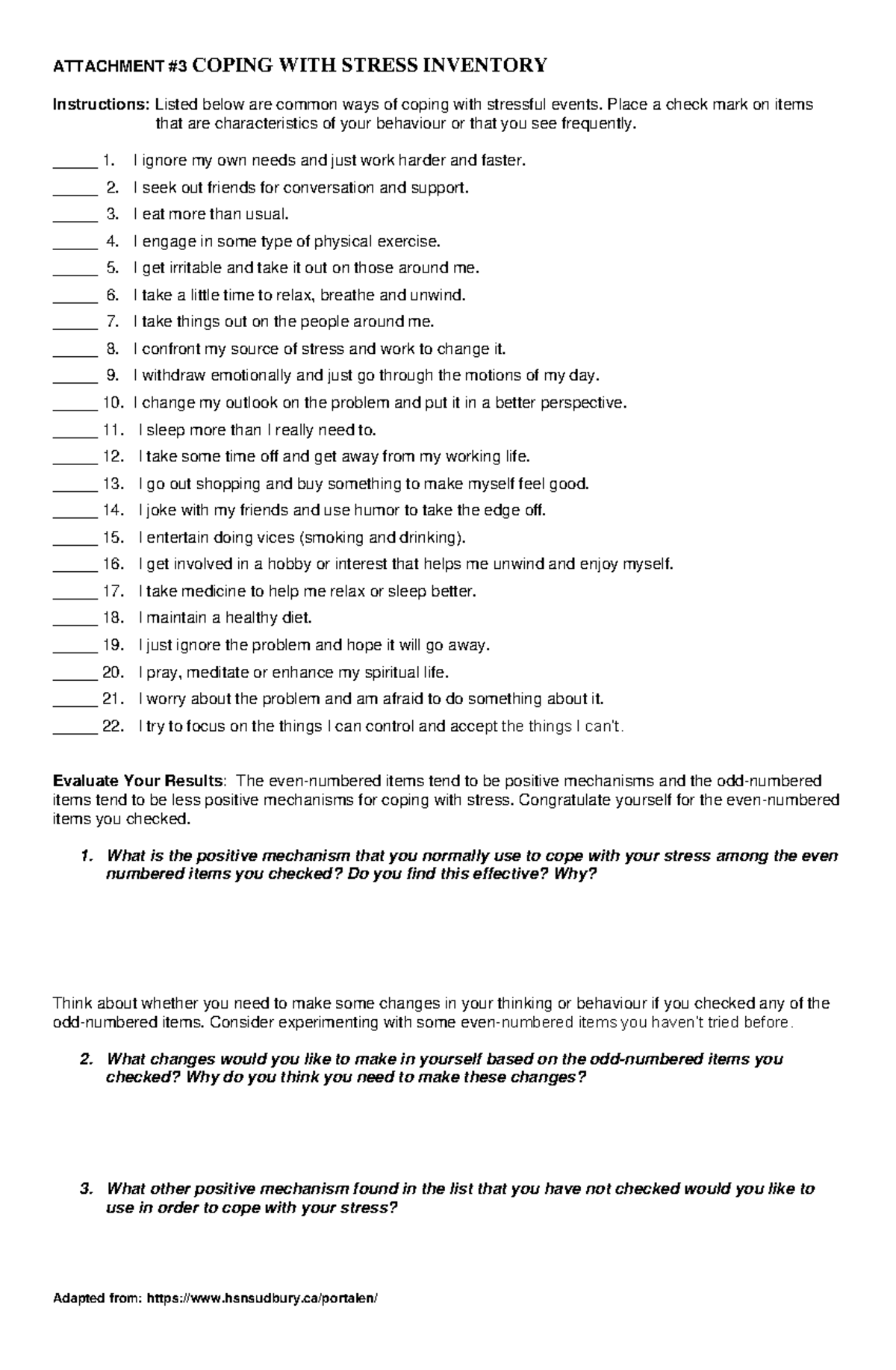 Coping-with-Stress-Inventory 1859603865 - ATTACHMENT #3 COPING WITH ...