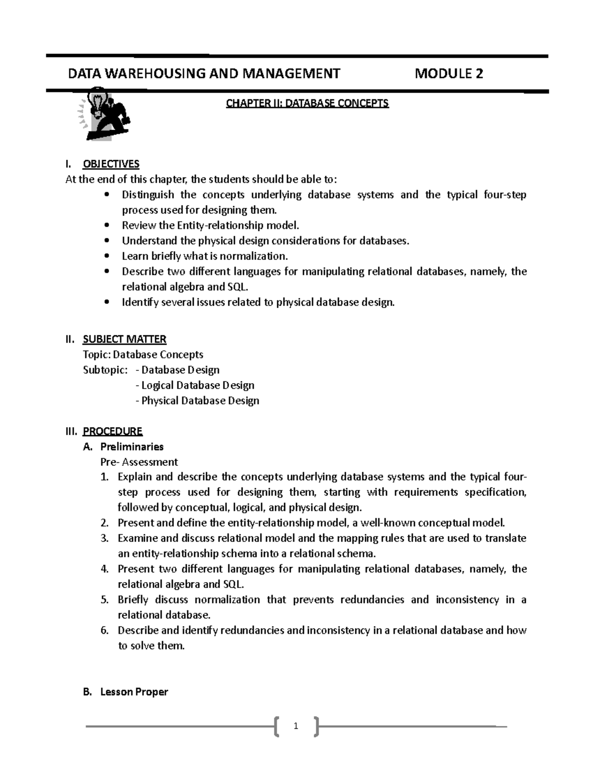 Assignment ON Chapter 2 DATA Warehousing AND Management - CHAPTER II ...