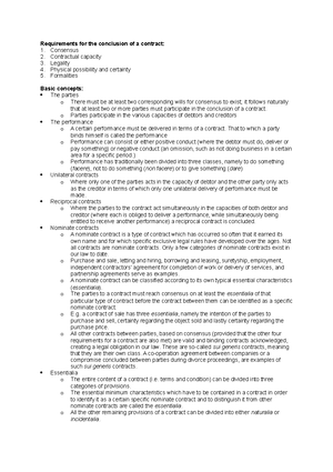 Chapter 13- Contract of Sale - Create the best notes with StudySmarter ...