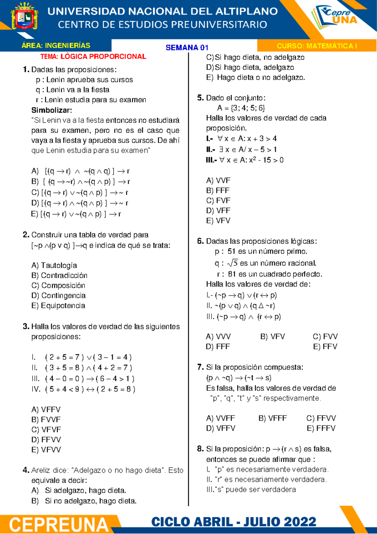 Matematica 1 - ffffffffffffffffffffffffffffffff - ÁREA: INGENIERÍAS ...