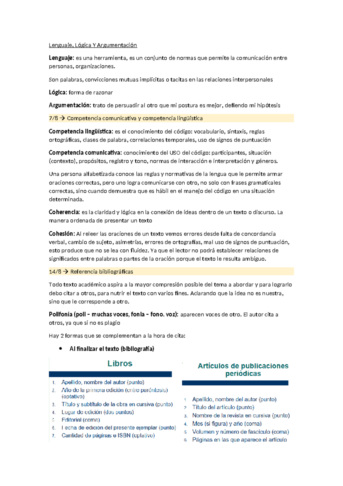 Resumen llya - Lenguaje, Lógica Y Argumentación Lenguaje: es una herramienta, es un conjunto de ...