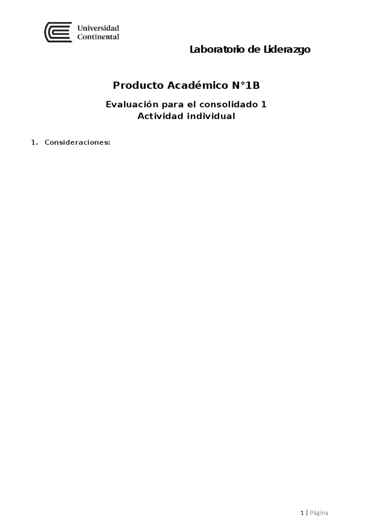PA1B - 2023 Presencial - aaaa - Producto Académico N°1B Evaluación para ...