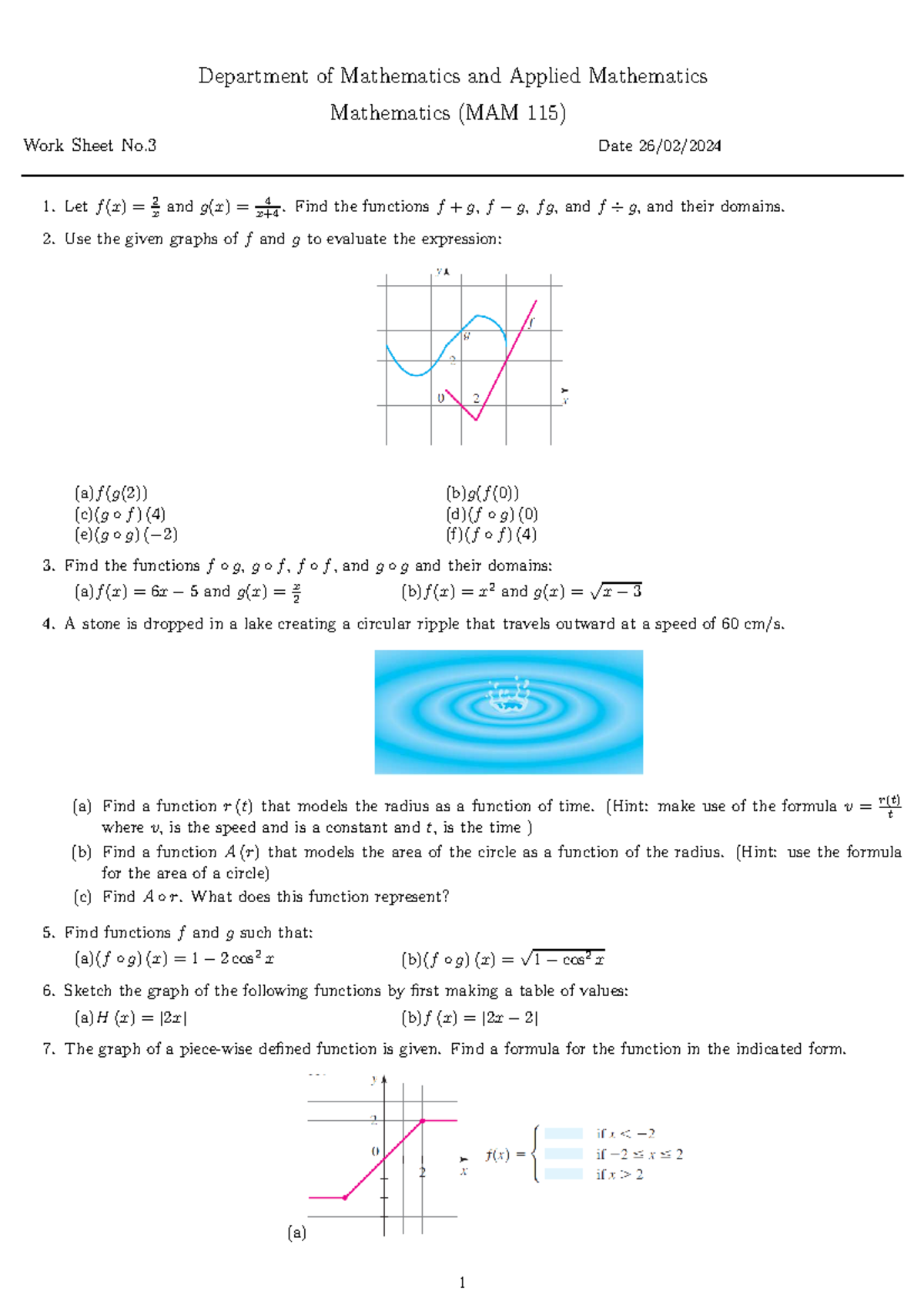 MAM115WS3 - Mam115 worksheet 3 - Department of Mathematics and Applied ...