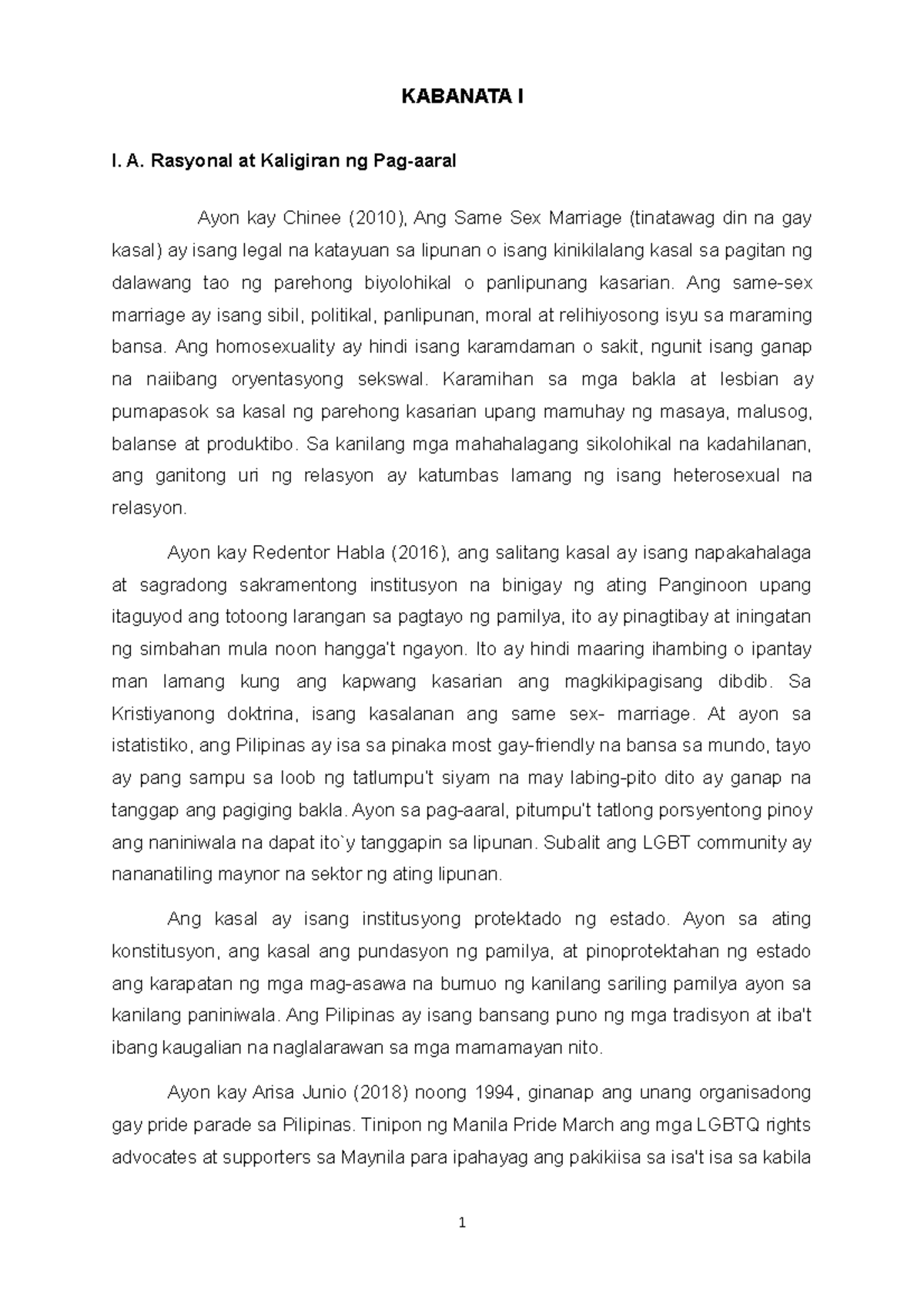 Research - Pananaliksik sa Filipino tungkol sa PERSEPSIYON ng mga mag ...