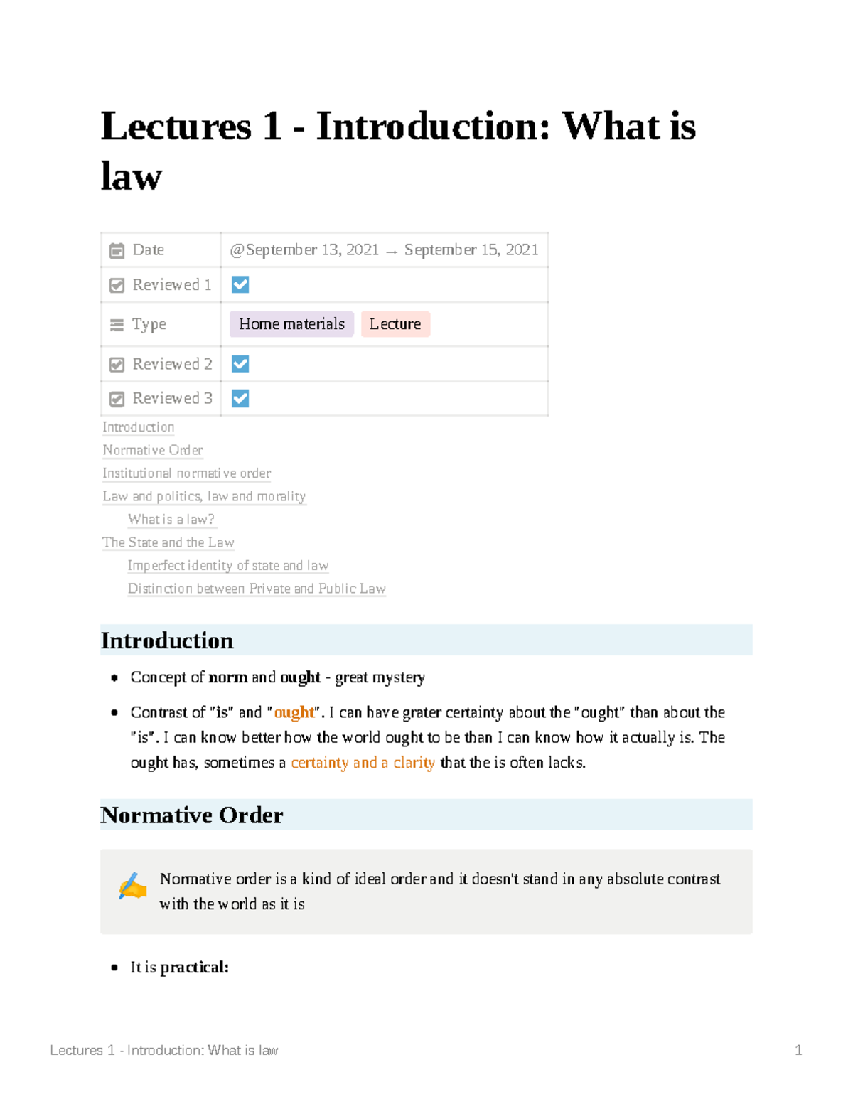 Lectures 1 - Introduction What is law - Lectures 1 - Introduction: What ...