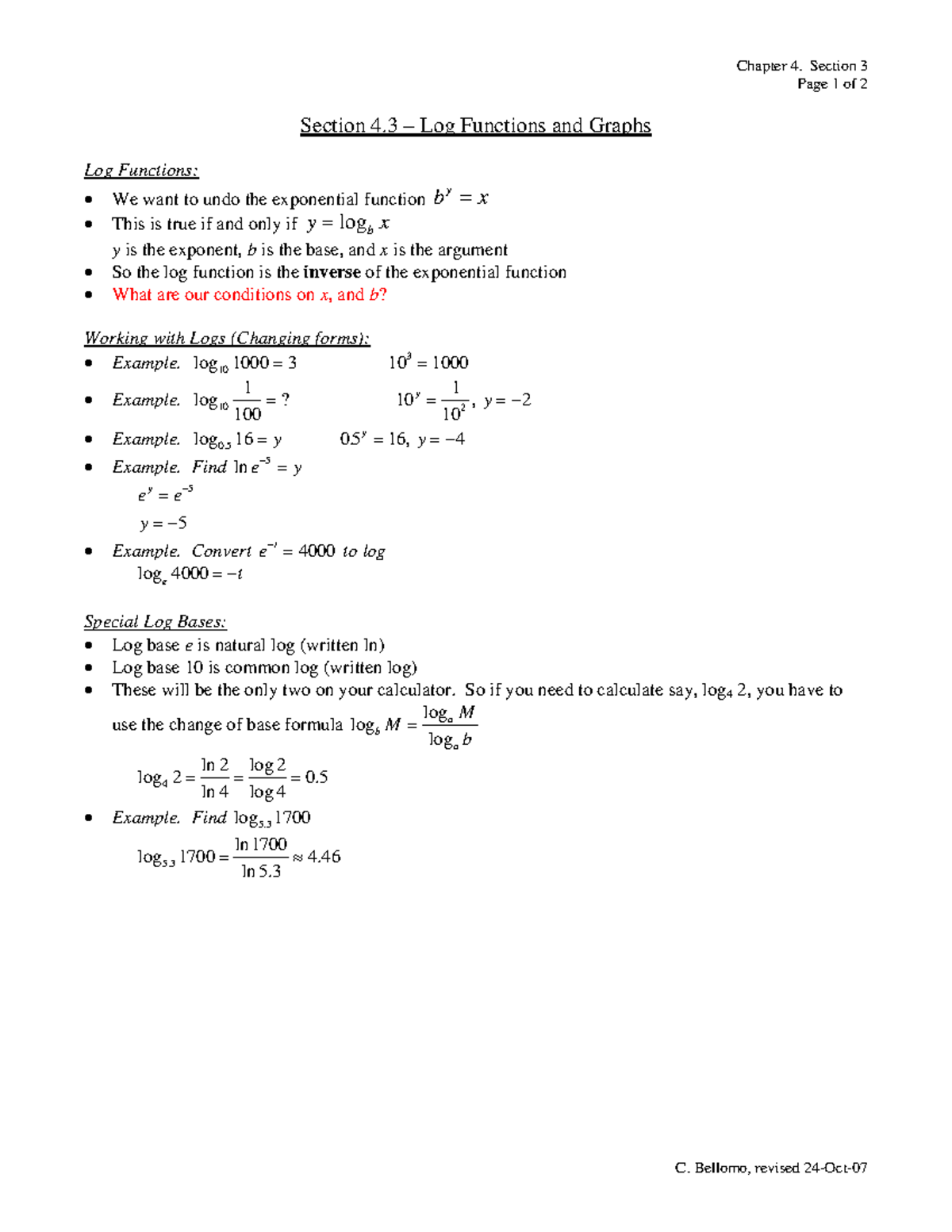 Ch04-Sect03 math 124 2010 - Chapter 4. Section 3 Page 1 of 2 Section 4 ...