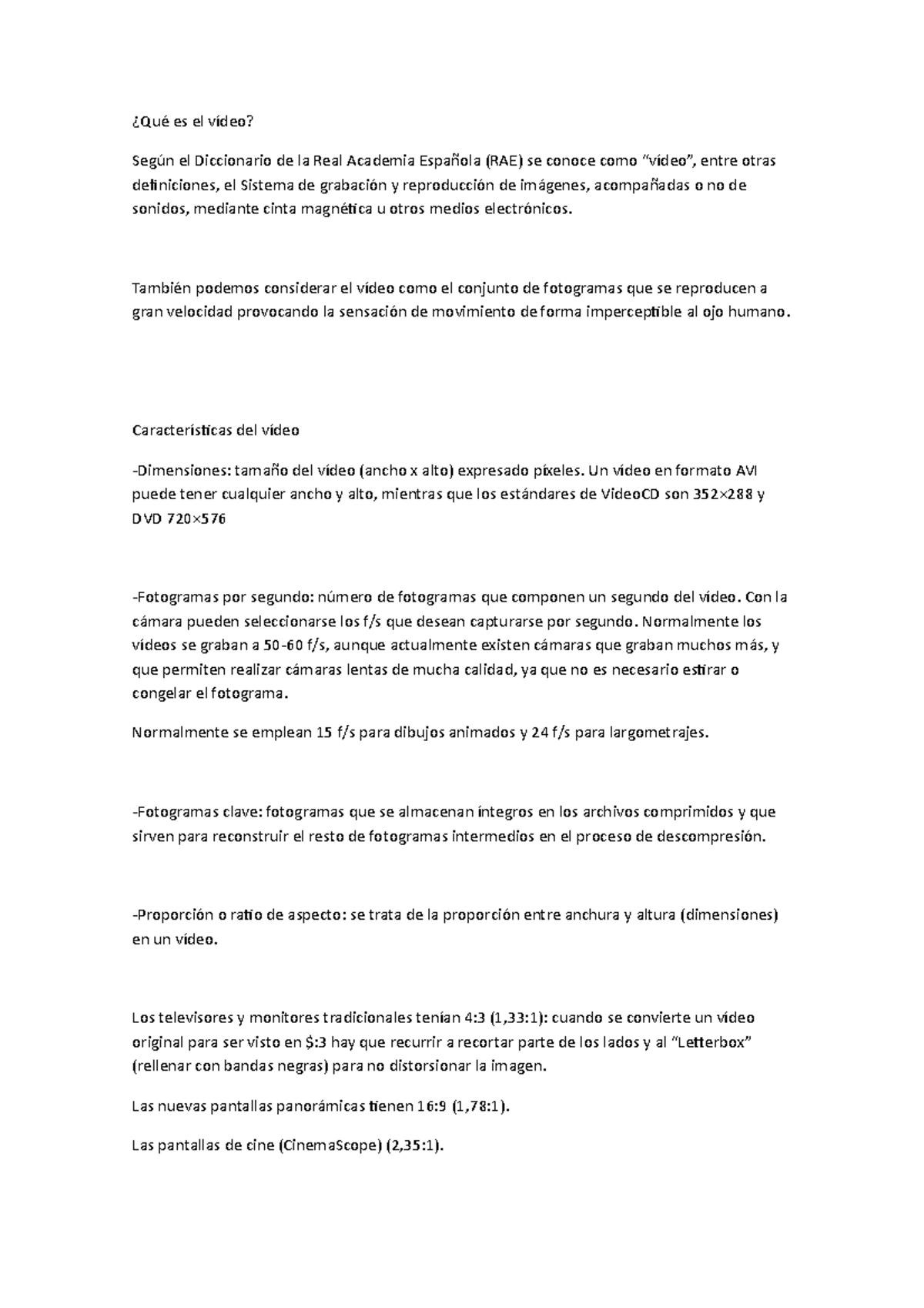 Qué es el vídeo - ¿Qué es el vídeo? Según el Diccionario de la Real ...