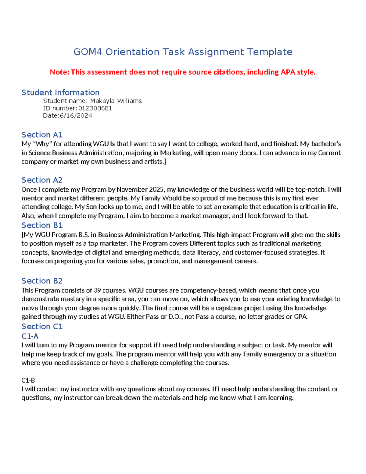Orientation Task Template (1).edited - GOM4 Orientation Task Assignment Template Note: This ...