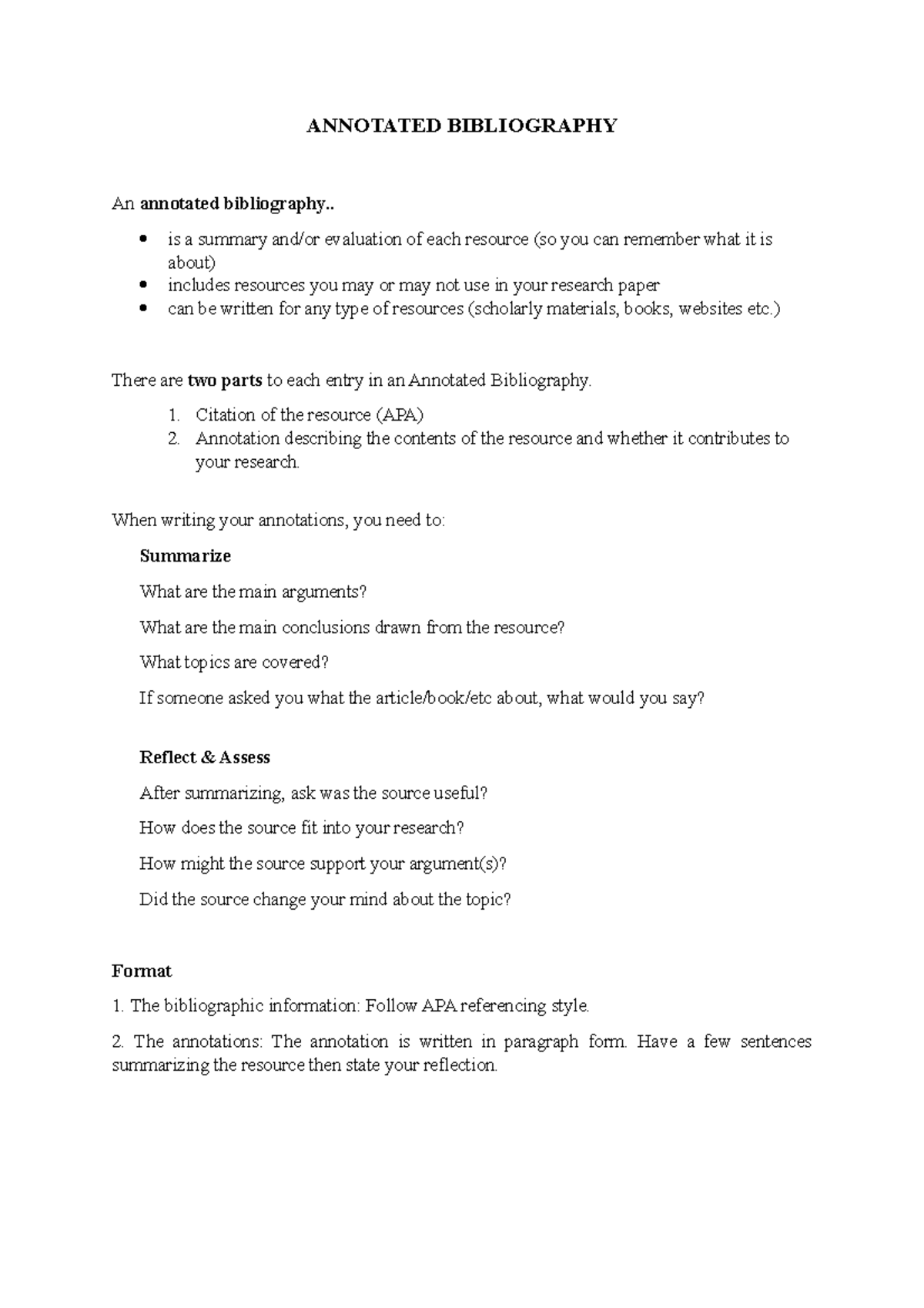 Annotated Bibliographies - ANNOTATED BIBLIOGRAPHY An annotated ...