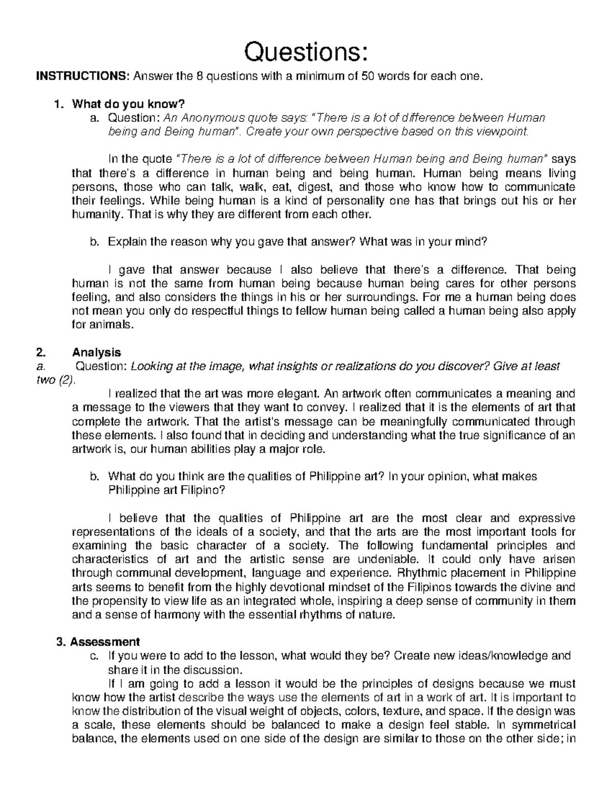 Art App module 5 - BSBA-Business Economics - Questions: INSTRUCTIONS ...