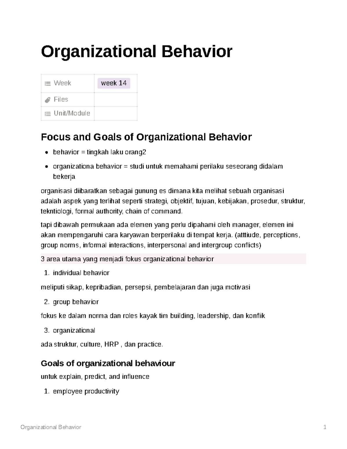 Organizational Behavior 221219 203216 - Organizational Behavior Week ...