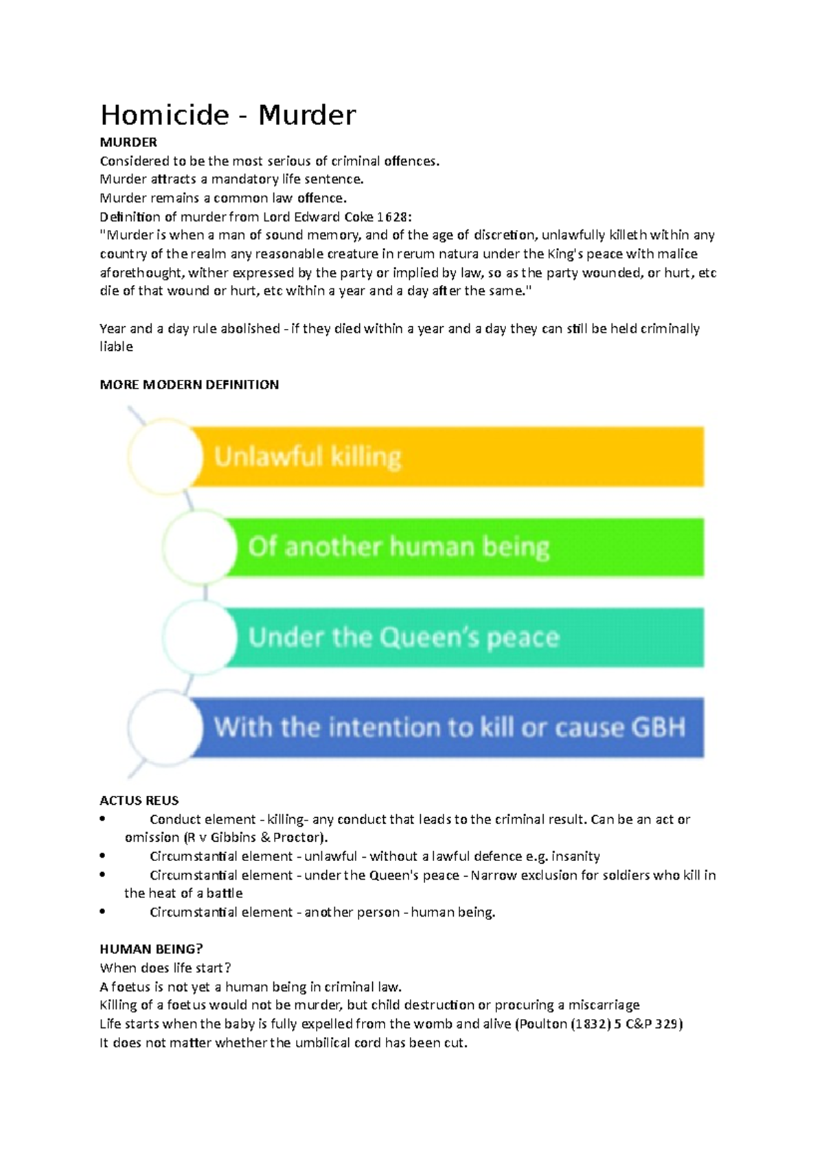 Homicide - Murder Lecture - Homicide - Murder MURDER - Studocu