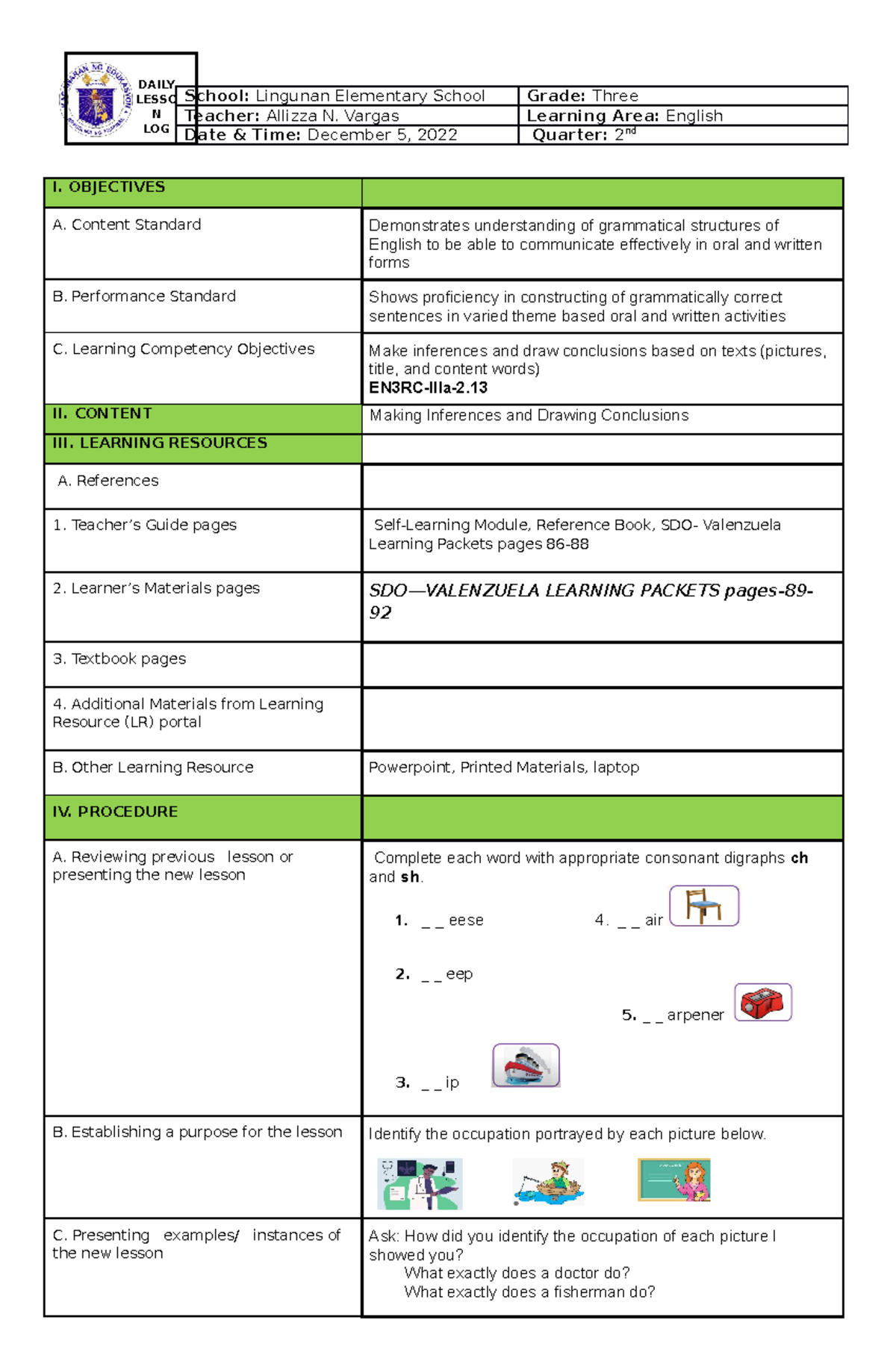 2nd grading COT 1 - THIS IS FOR EDUCATION PURPOSE ONLY. - School ...