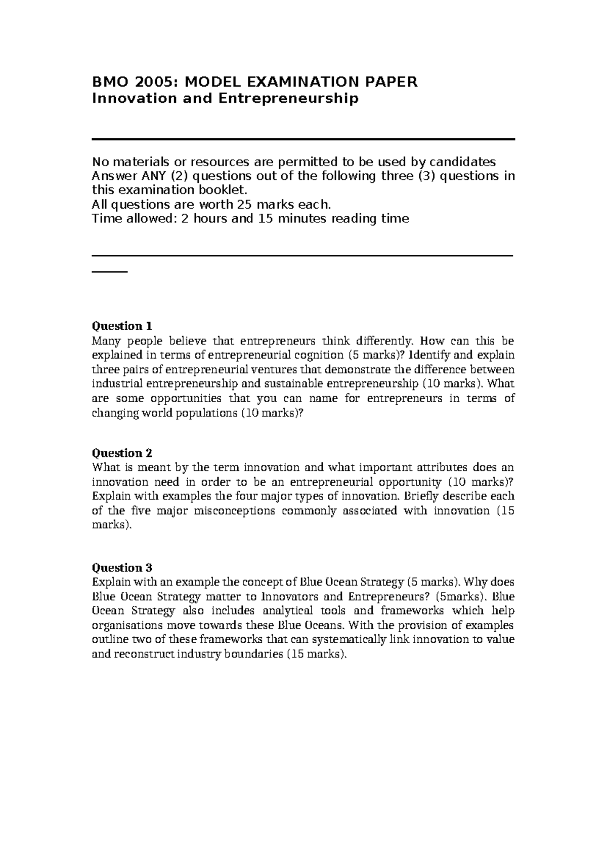 BMO 2005 model examination paper - BMO 2005: MODEL EXAMINATION PAPER ...