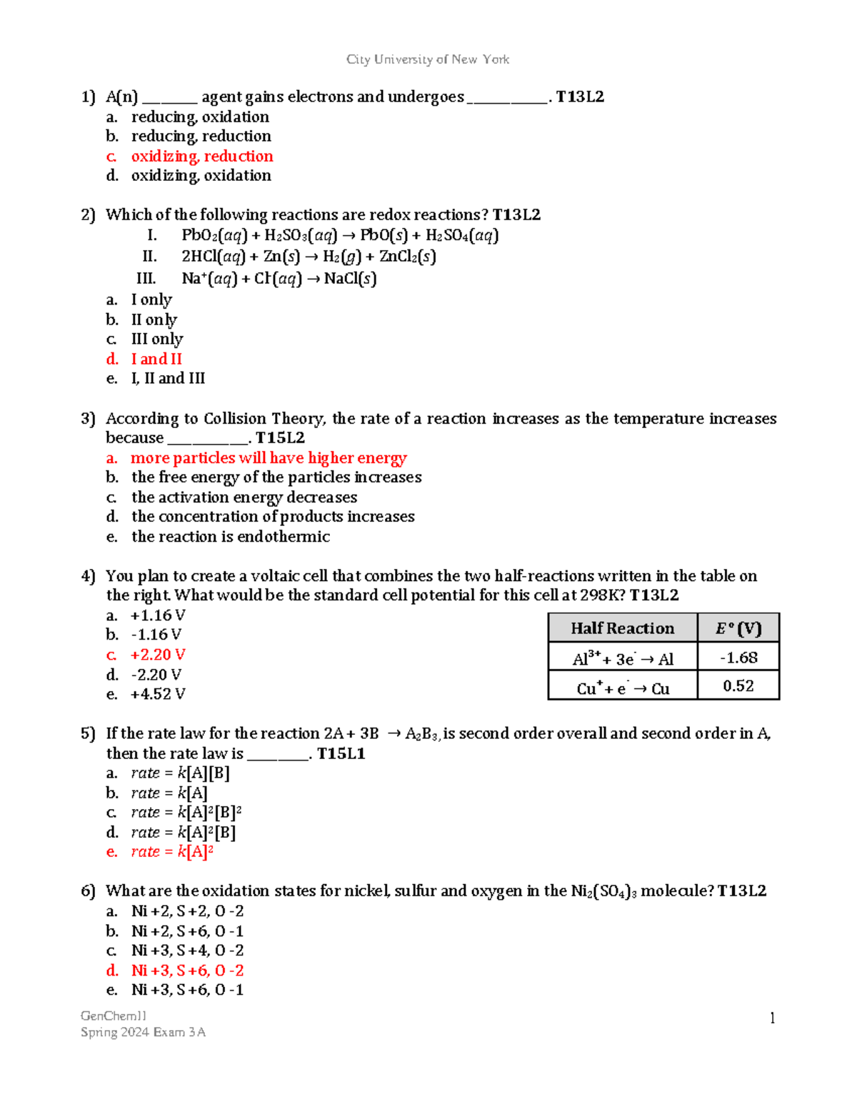 104s24 Exam3KEY to-post n - GenChemII 1 A(n) _________ agent gains ...