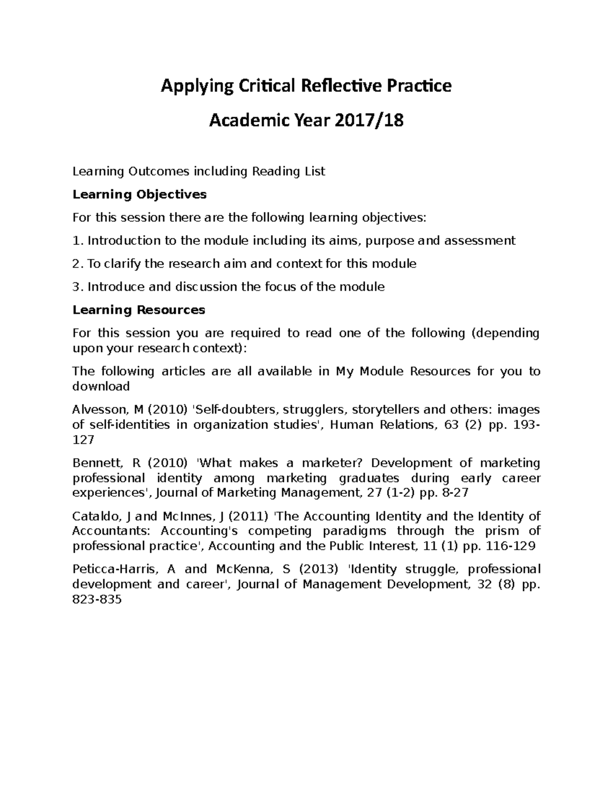 Applying Critical Reflective Practice - Applying Critical Reflective ...