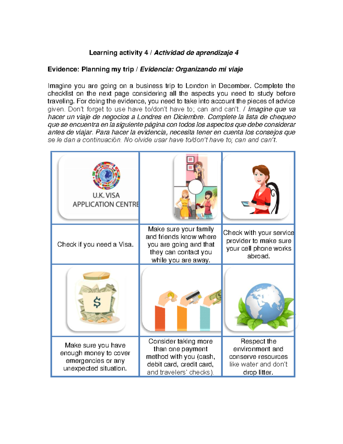 Learning activity 4 Actividad de aprendi - Learning activity 4 / Actividad de aprendizaje 4 ...