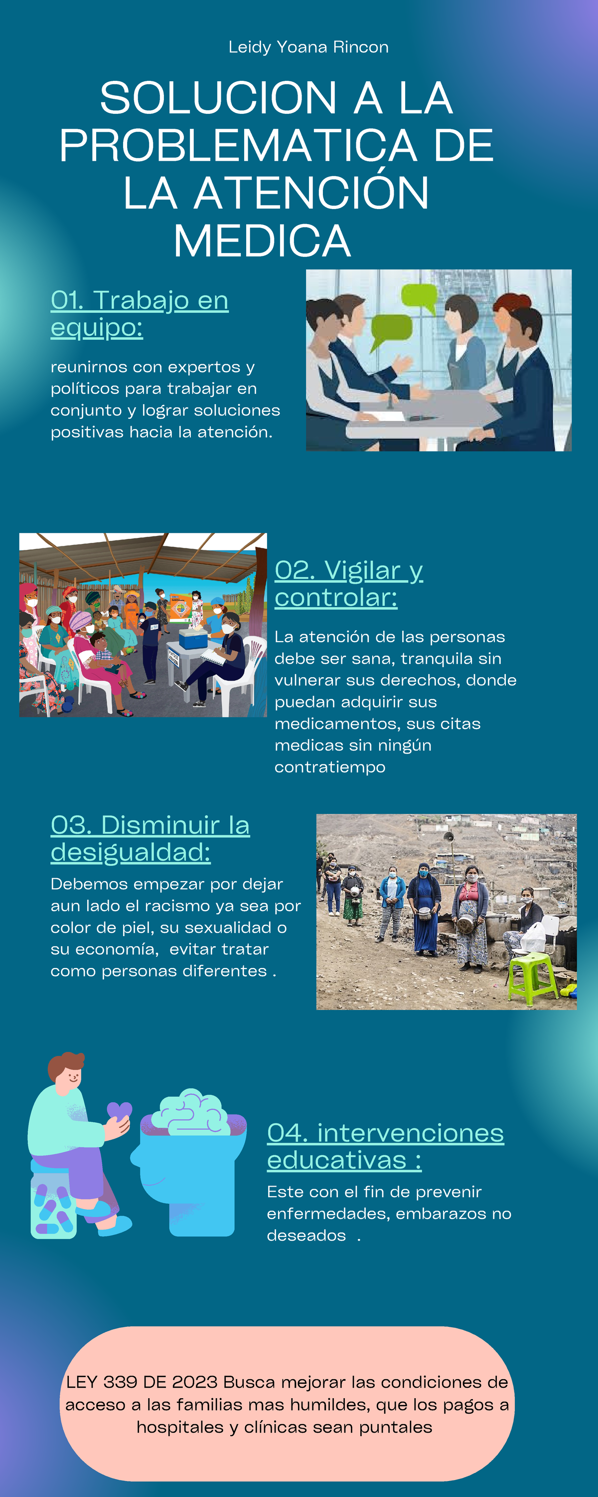 Infografia Salud - SOLUCION A LA PROBLEMATICA DE LA ATENCIÓN MEDICA LEY 339 DE 2023 Busca ...