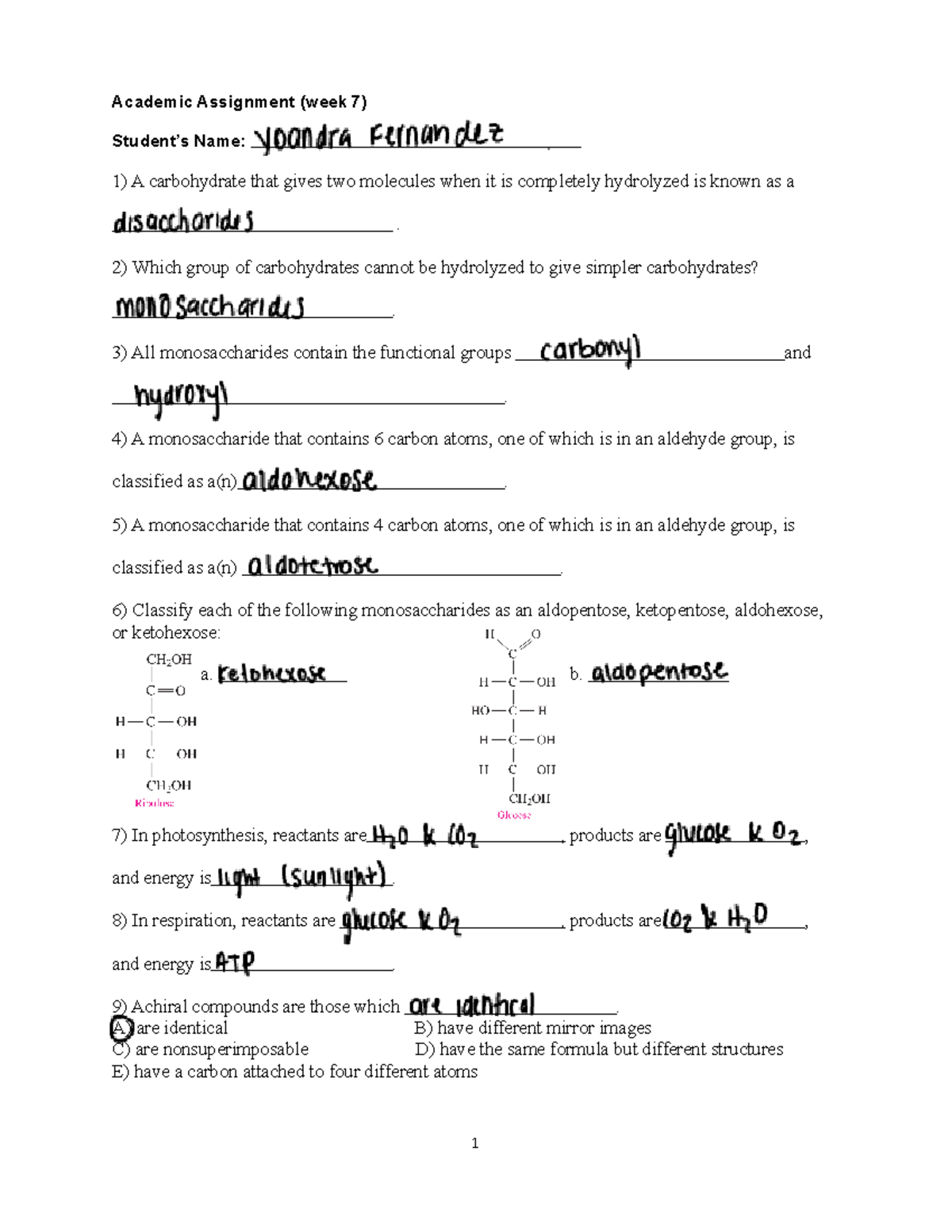 Academic assignment (week 7) YF - Academic Assignment (week 7) Student ...