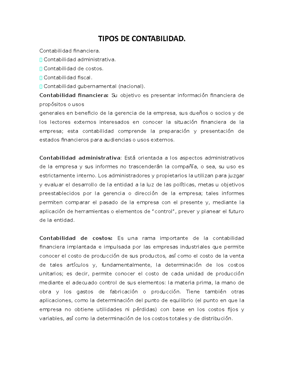 Tipos DE Contabilidad - TIPOS DE CONTABILIDAD. Contabilidad financiera ...