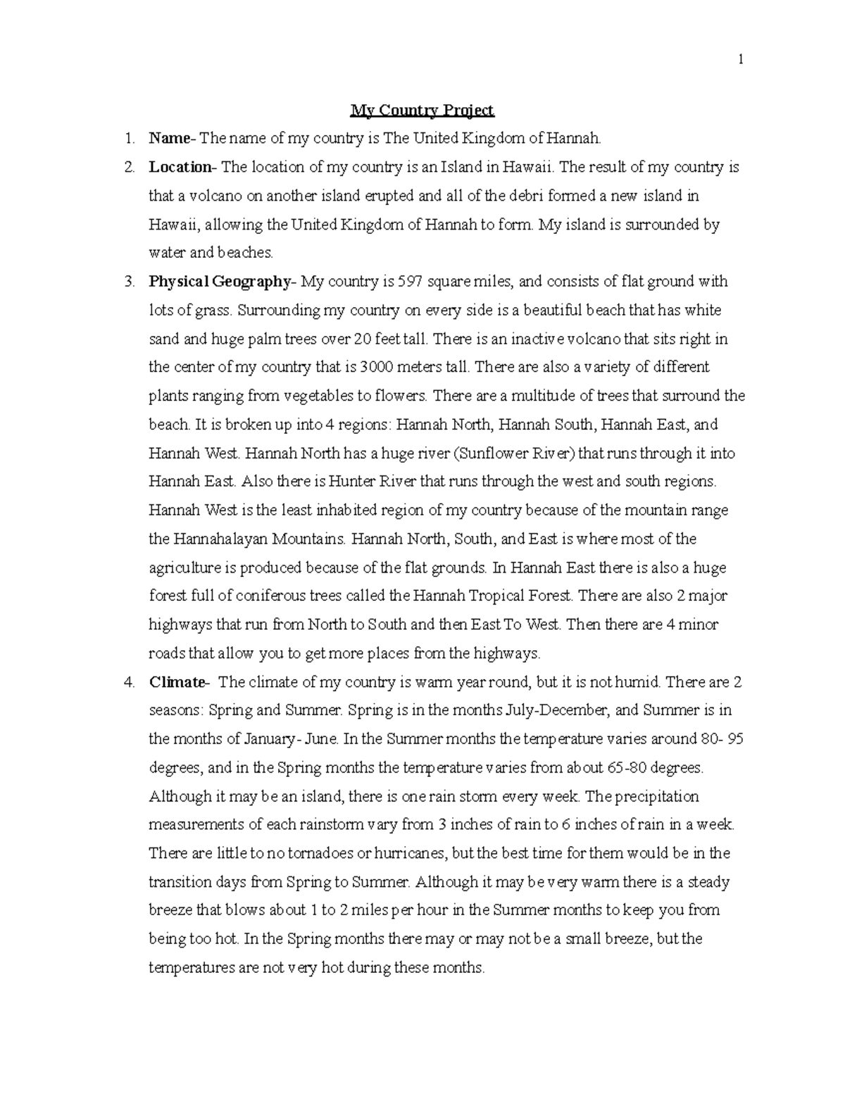 My Country - Final project - My Country Project Name- The name of my ...