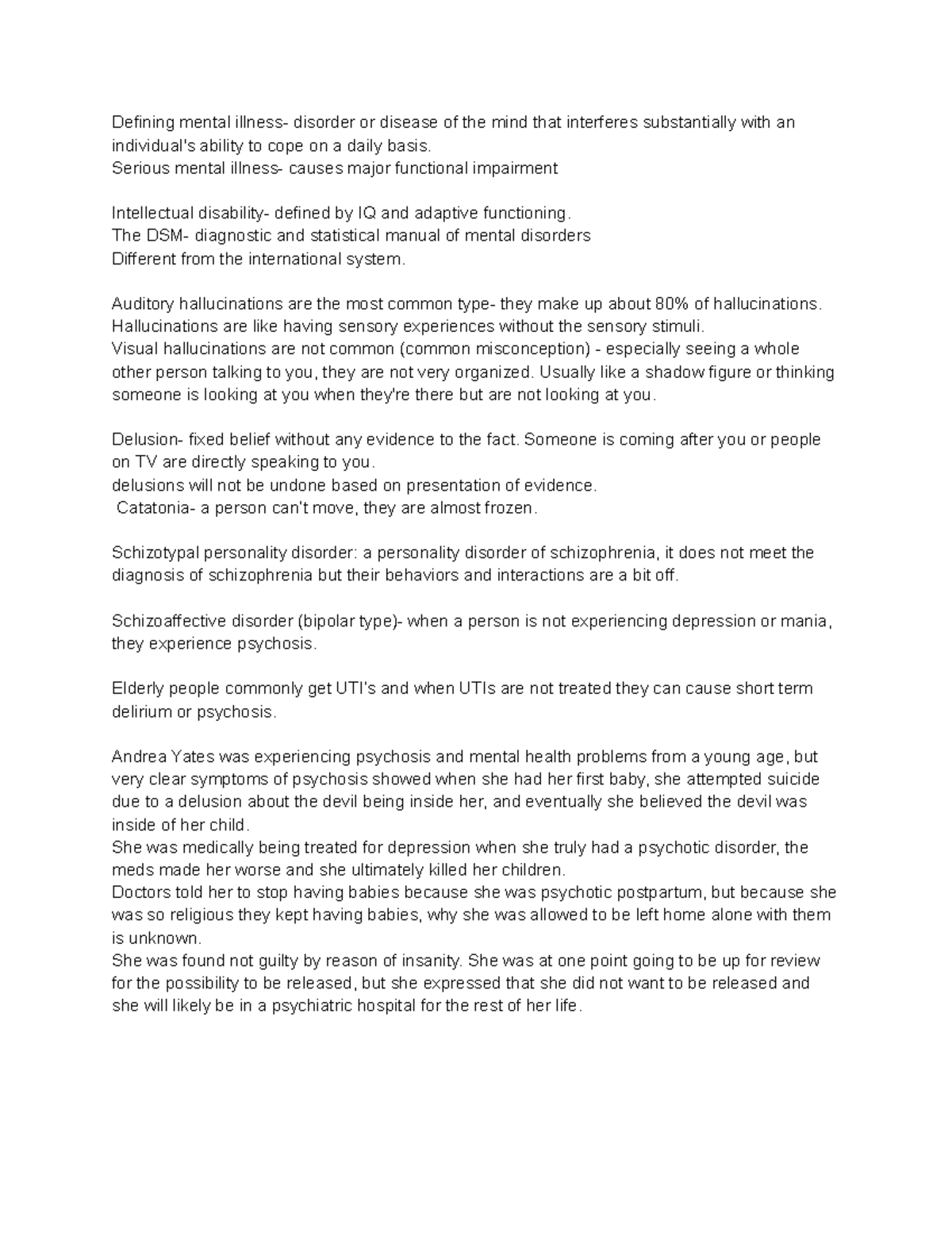 Mental illness in crime - 0501 386 - Studocu