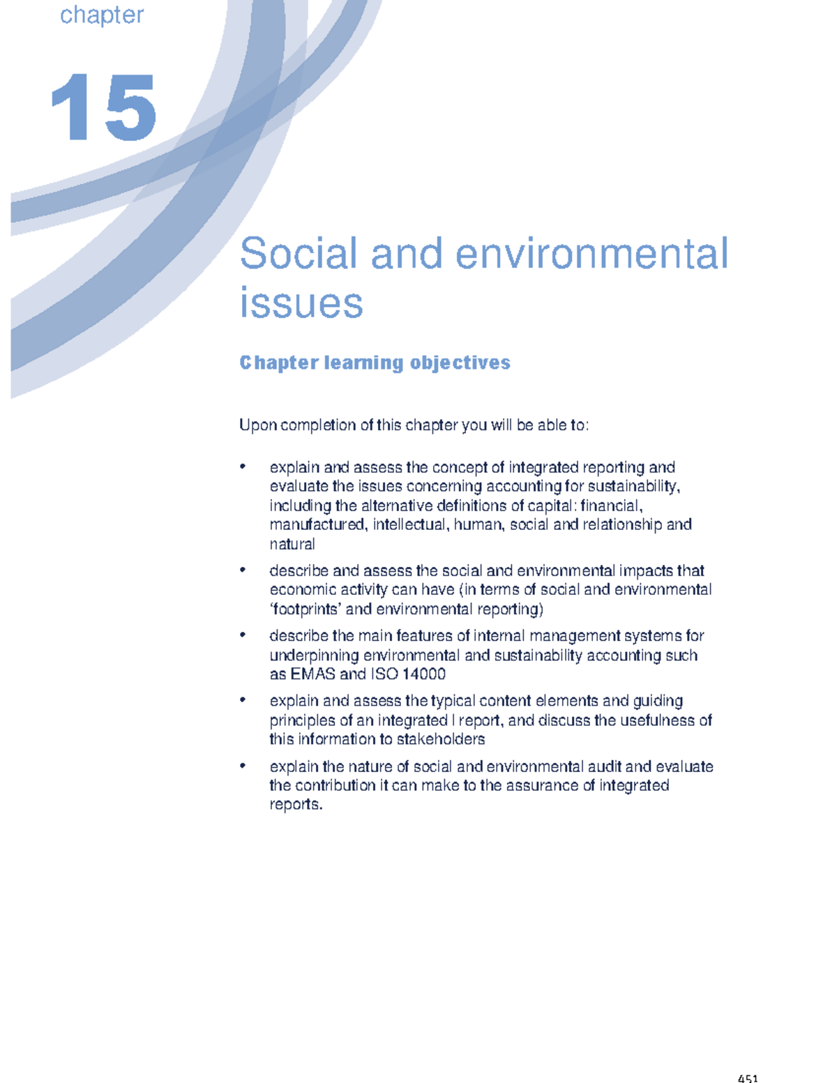 Chapter 15 Social and environmental issues v1 - Social and ...