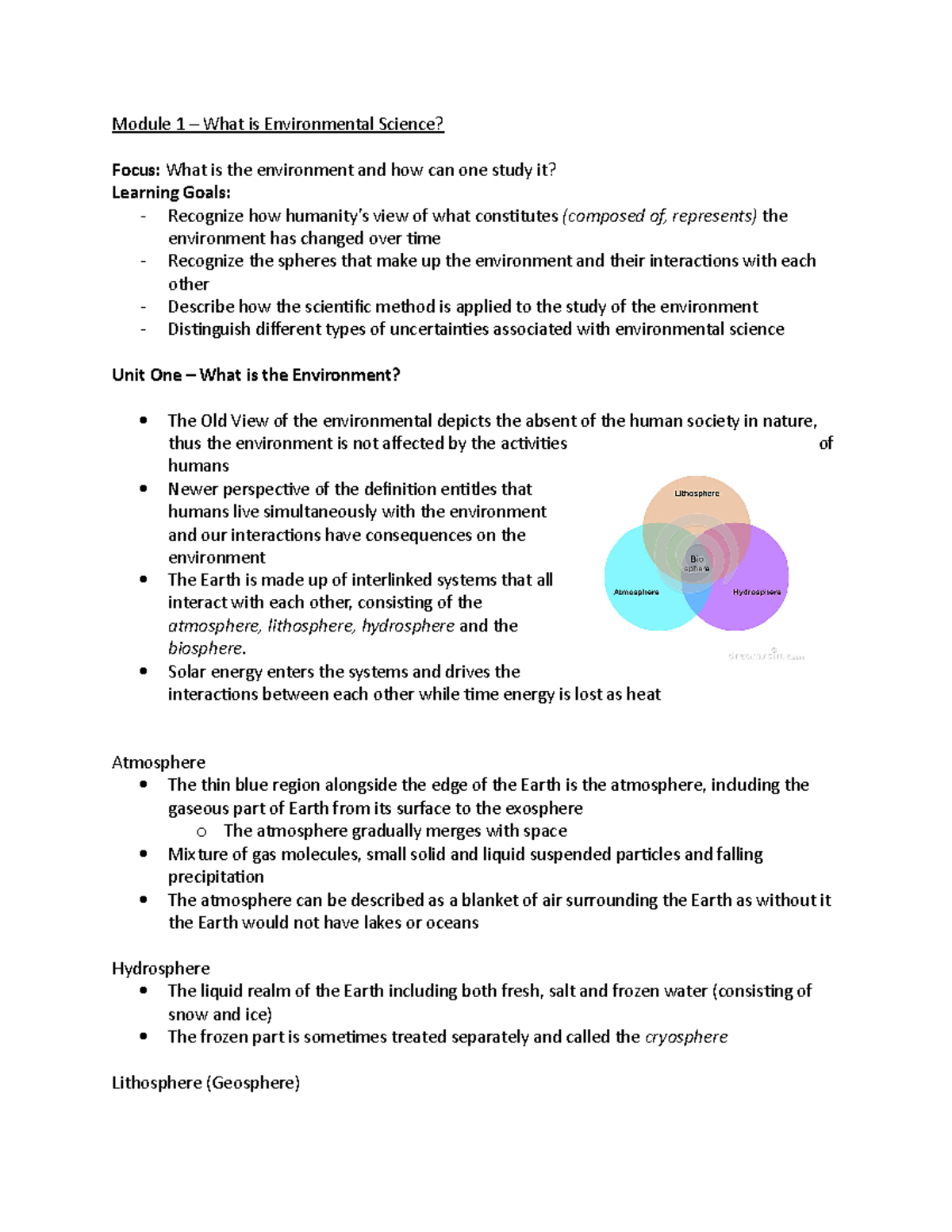 Enviro sci :: Module 1 - Lecture notes 1,19 - Module 1 – What is ...