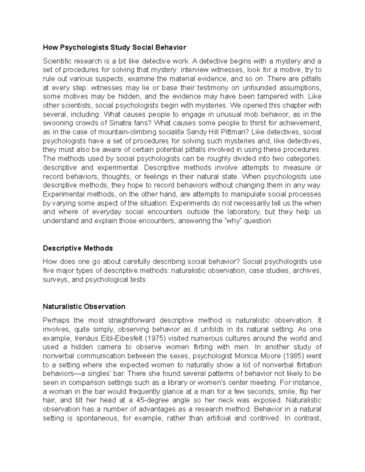 How Psychologists Study Social Behavior - How Psychologists Study ...