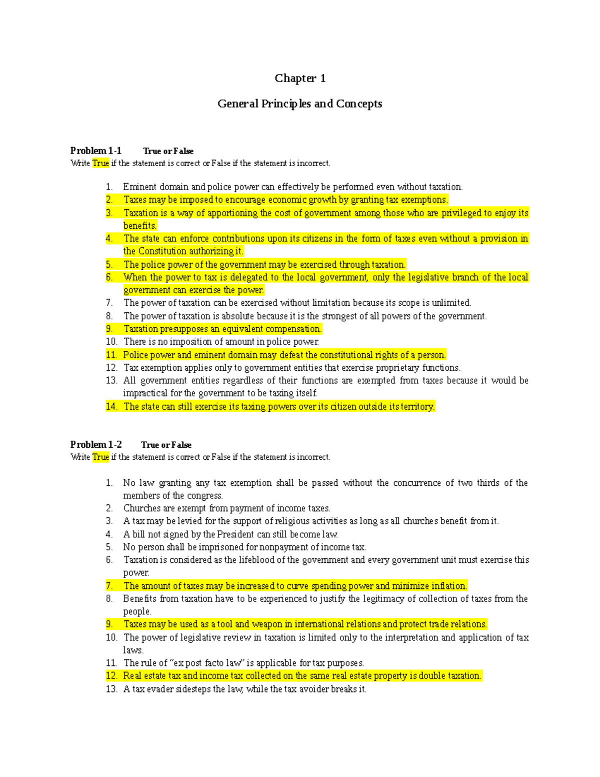 Chapter 1 General Principles and Concepts of Taxation - Chapter 1 ...
