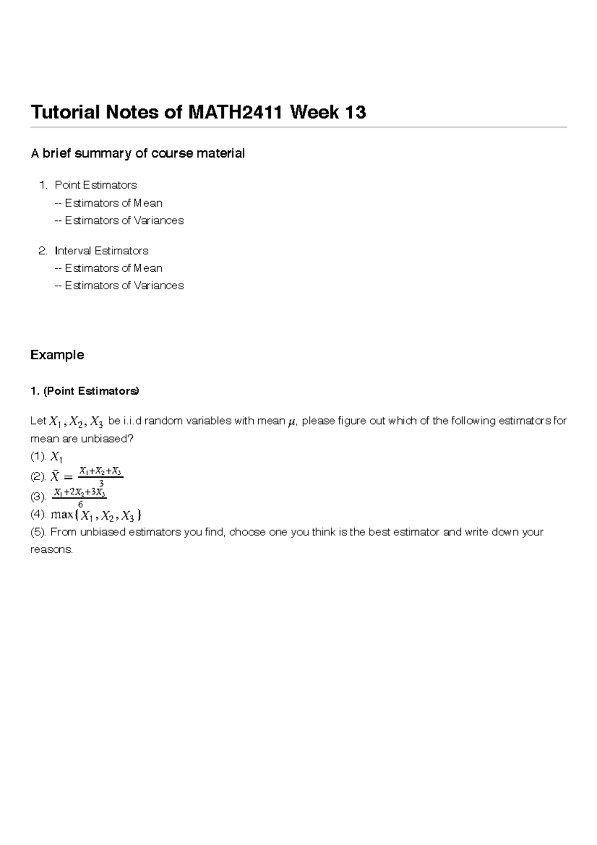 Week 13 - CHING, Avery - Tutorial Notes of MATH2411 Week 13 A brief ...