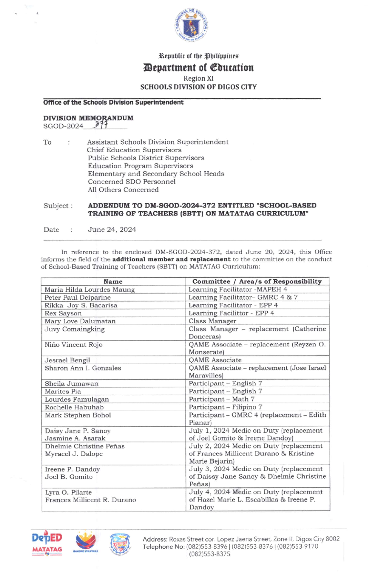 DM SGOD 2024 377 - For reference - NG G NG Republic of the Philippines ...