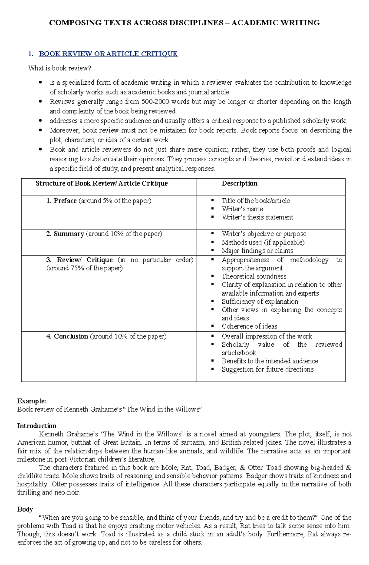 Composing Texts Across Disciplines - COMPOSING TEXTS ACROSS DISCIPLINES ...