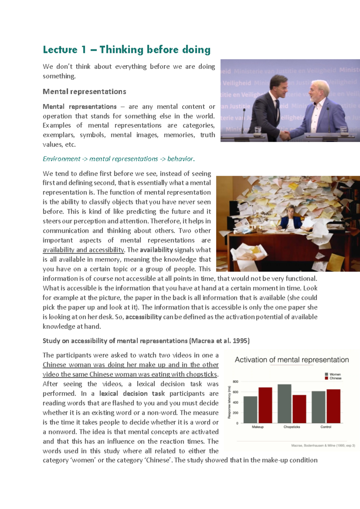 Lecture 1 Behavior 3 '22 - Lecture 1 – Thinking before doing We don9t ...