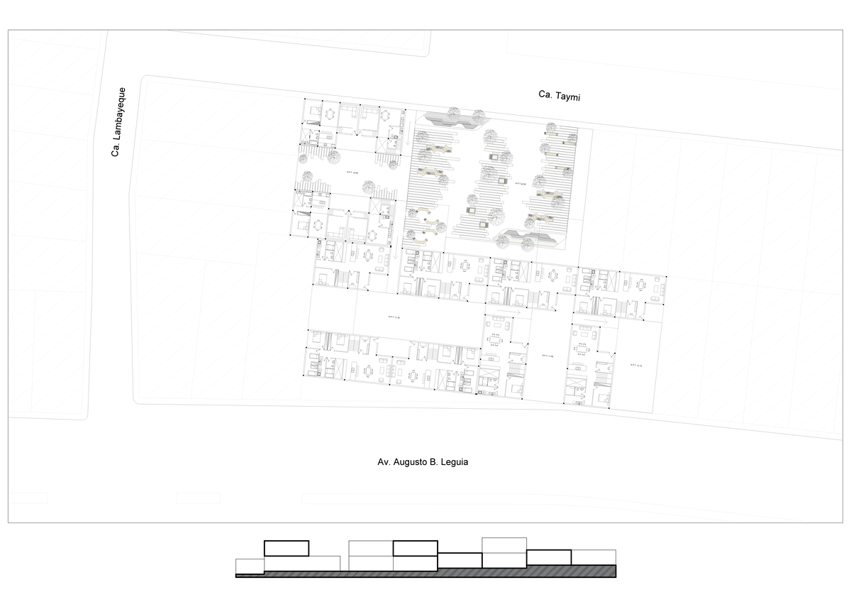 Propuesta Taller Ultima Opcion - Edificio y espacio colectivo - N.P. +0 N.P.±0. N.P. +1. N.P. +1 ...