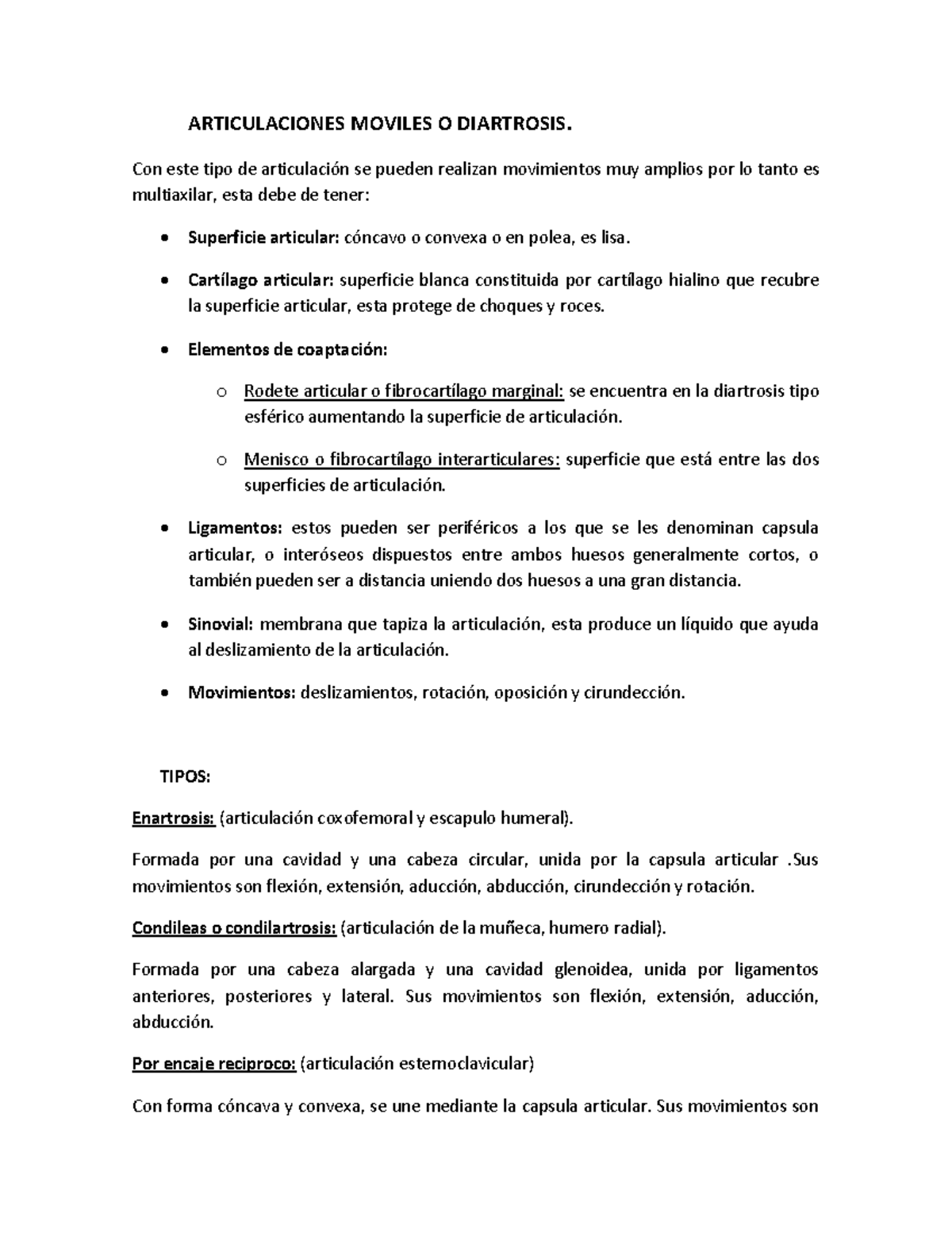 Articulación - Warning: TT: undefined function: 32 Warning: TT: undefined function: 32 - StuDocu