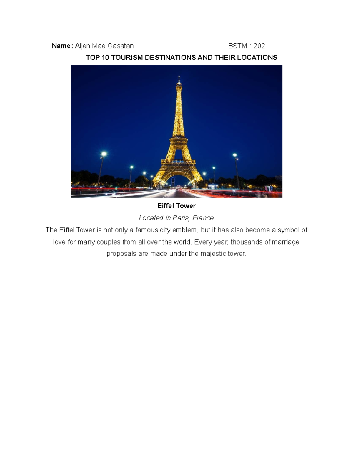 Micro Research Assignment - Name: Aljen Mae Gasatan BSTM 1202 TOP 10 ...