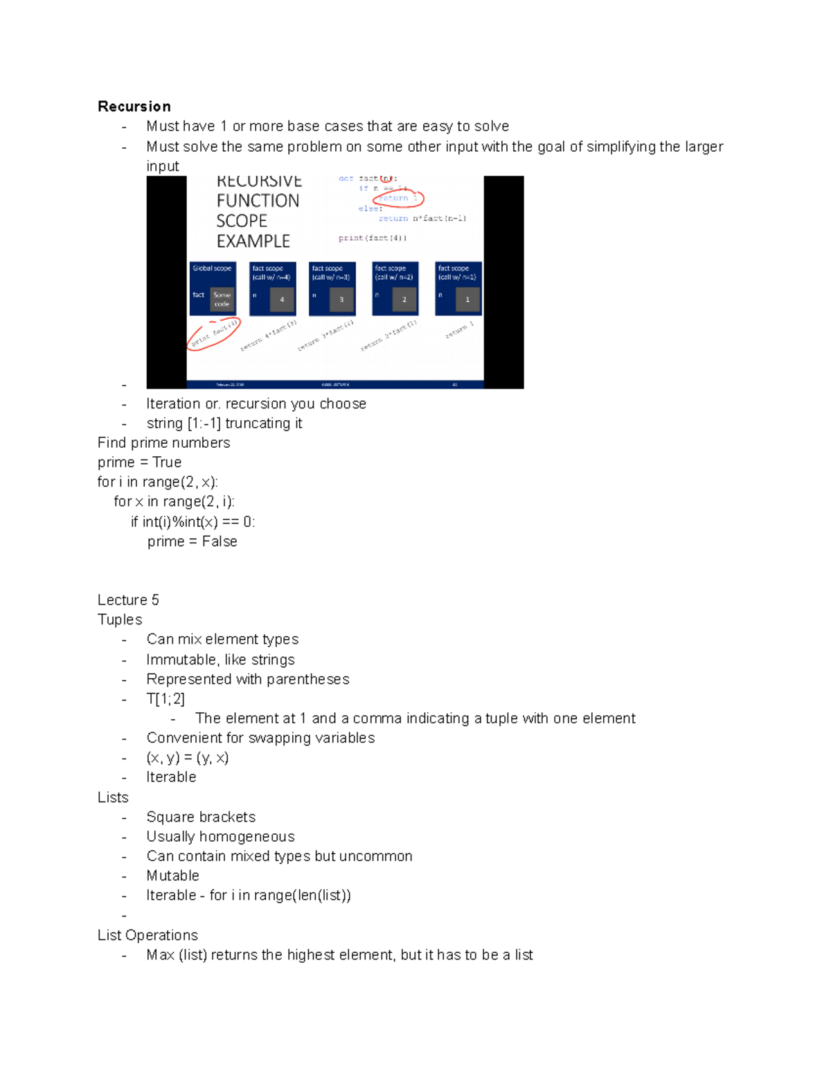 60001 Lecture Notes V2 Recursion Must Have 1 Or More Base Cases That Are Easy To Solve
